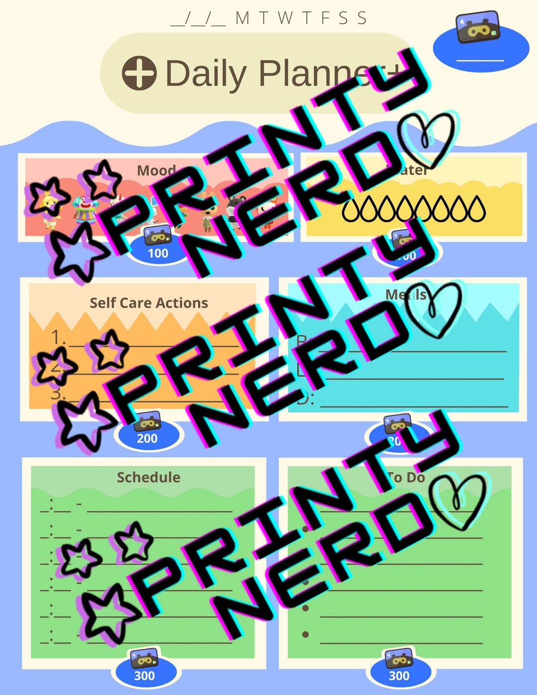 Animal Crossing Daily Planner - Etsy