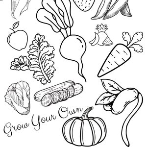 Grow Your Own Colouring Page - Etsy
