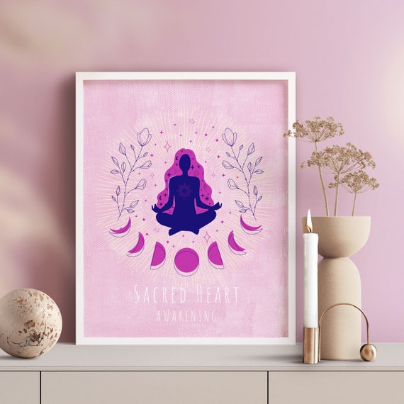 Sacred Heart Awakening Art Print Goddess Art Print - Etsy