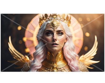 Digital Download Goddess Art Printable Angel Art starseed Art-higher Dimensions-high Vibrations ...