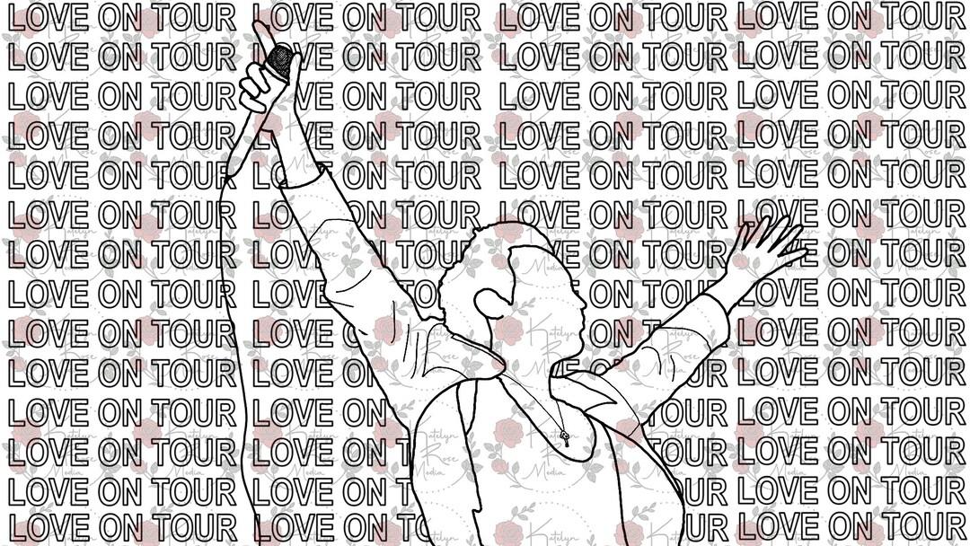 Harry Styles Love on Tour Colouring Page - Etsy