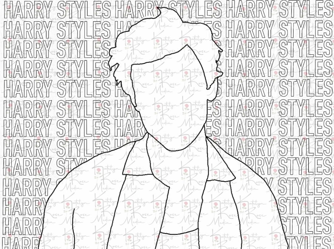 Harry Styles Colouring Page - Etsy