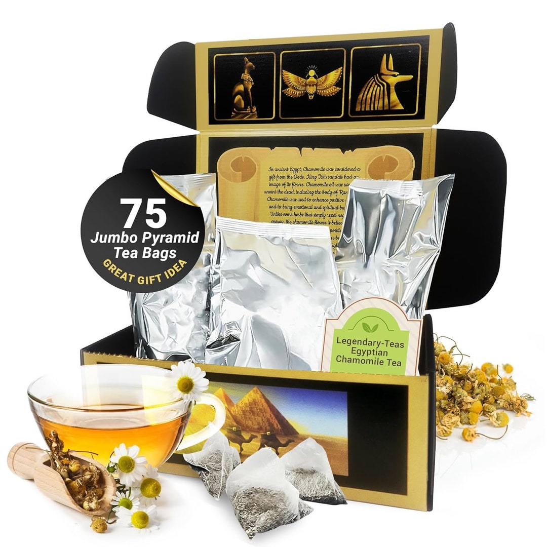 Chamomile 75 Pack Gift Box Legendary-teas Tea of the Pharaoh's Gift Box ...