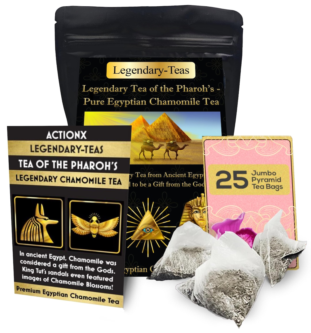 7 Legendary-teas Pyramid Tea Bags Sealed in Foil Pouches Various ...