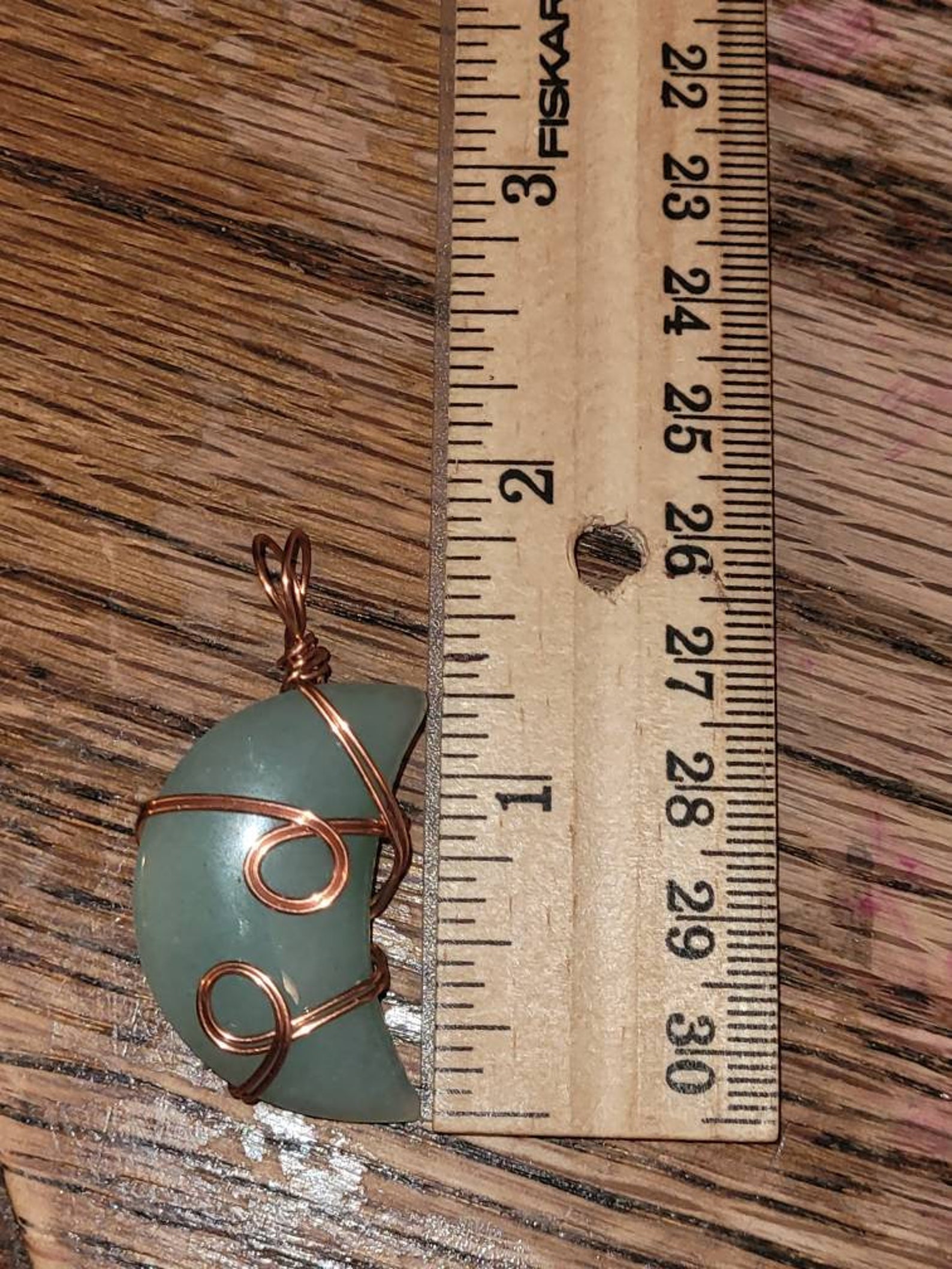 Wire Wrapped Half-moon Pendant - Etsy