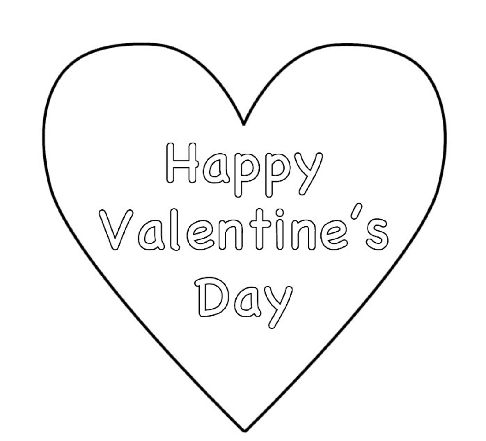 Valentine's Heart Coloring Page - Etsy