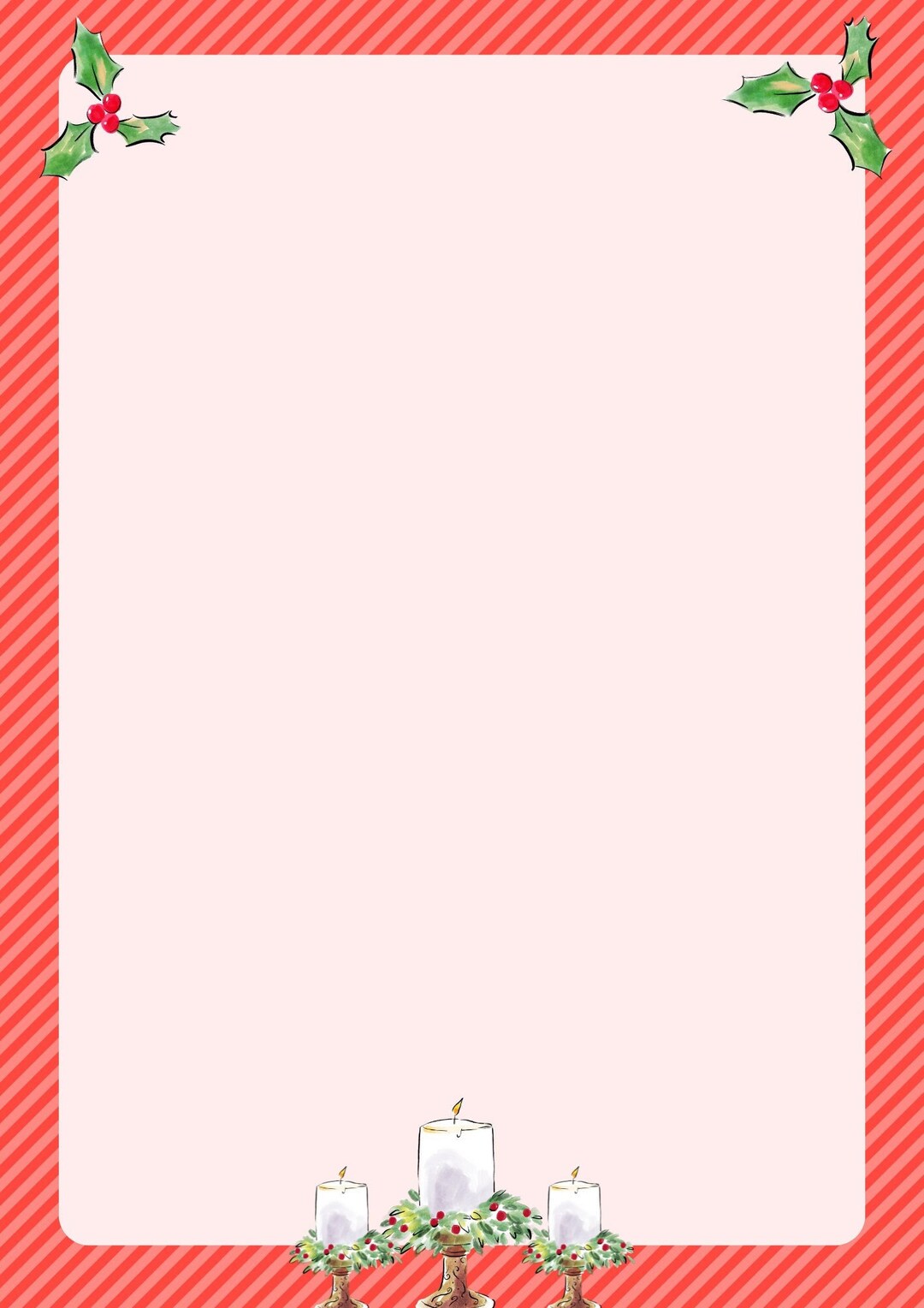 Festive Christmas Holly Border for Newsletter, Scrapbooking Etc... - Etsy