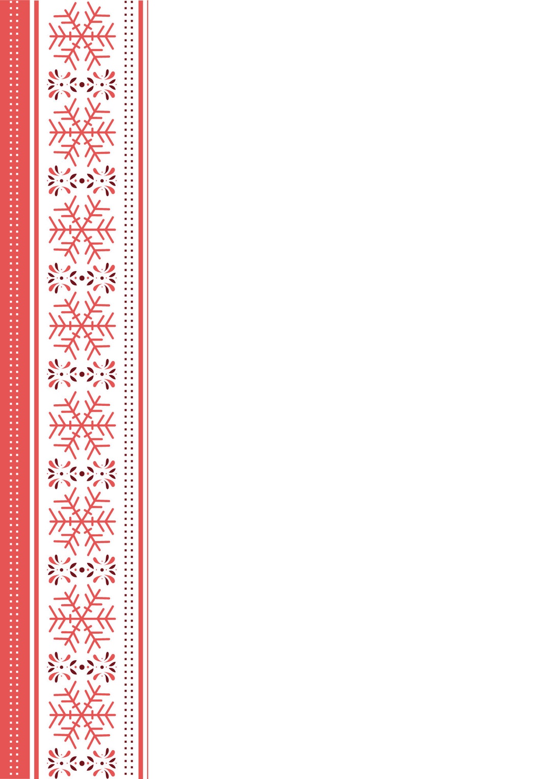 Festive Christmas Snowflake Stationery for Newsletters, Scrapbooking ...