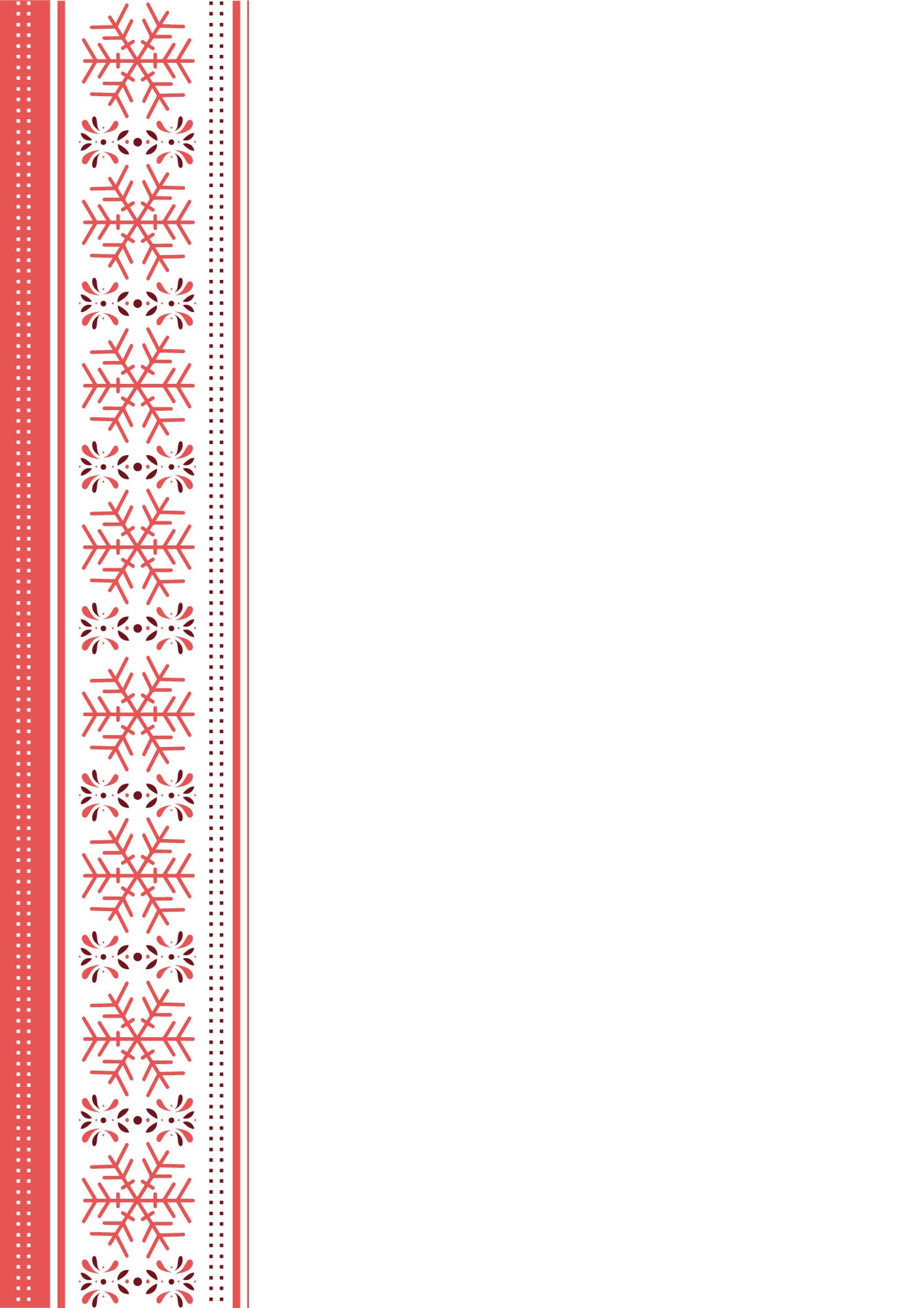 Festive Christmas Snowflake Stationery for Newsletters, Scrapbooking ...