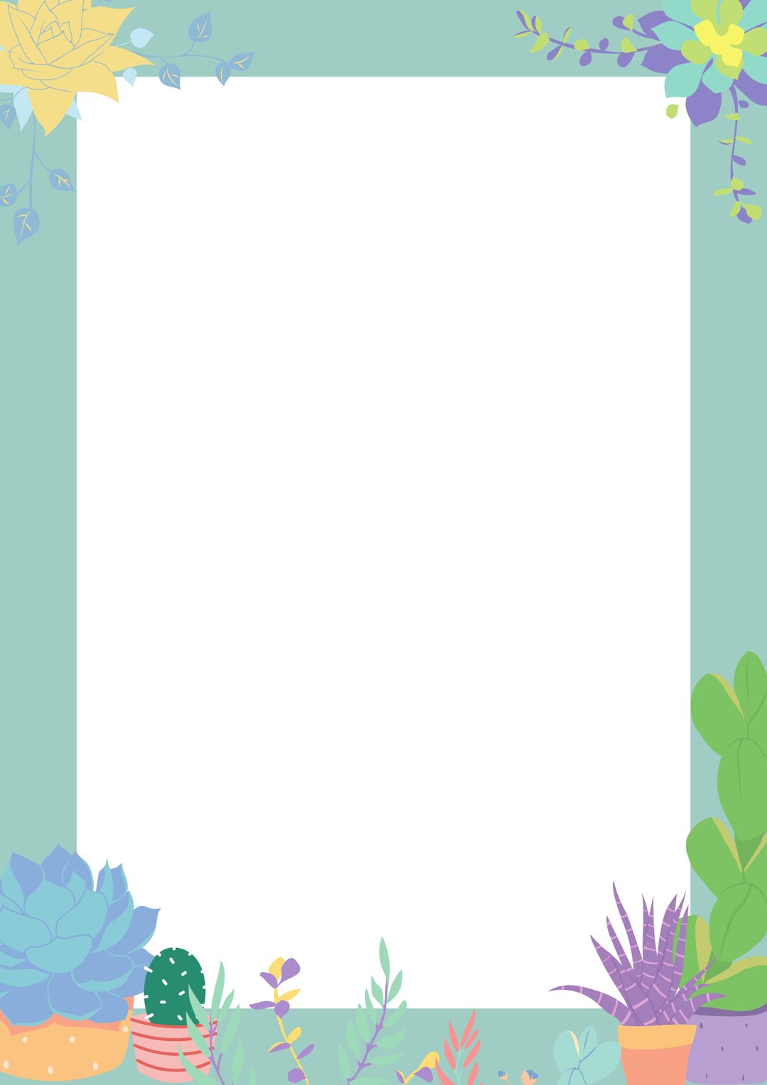 Succulent Border for Newsletters, Scrapbooks, Etc... - Etsy