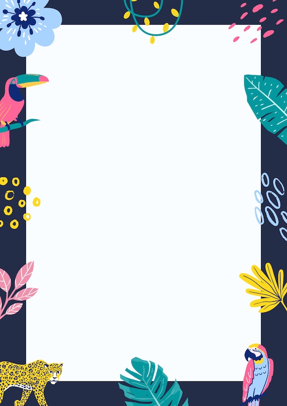 Jungle Paper Border