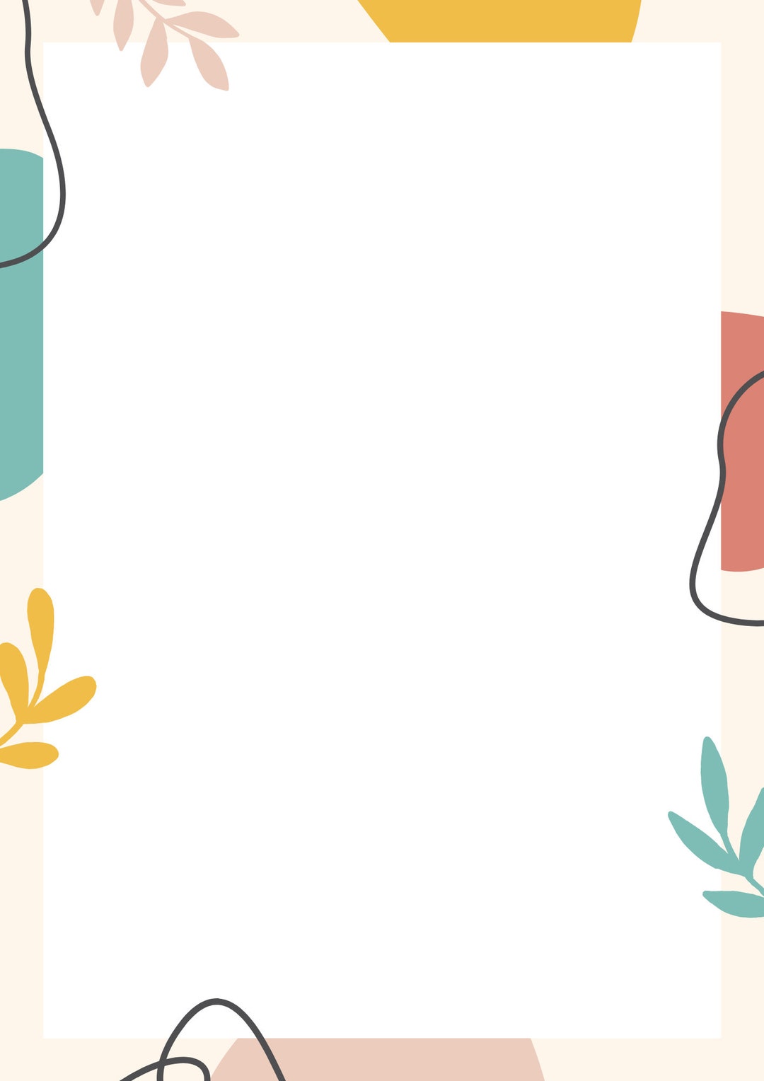 Abstract Colourful Border for Newsletters, Scrapbooks. Etc... - Etsy