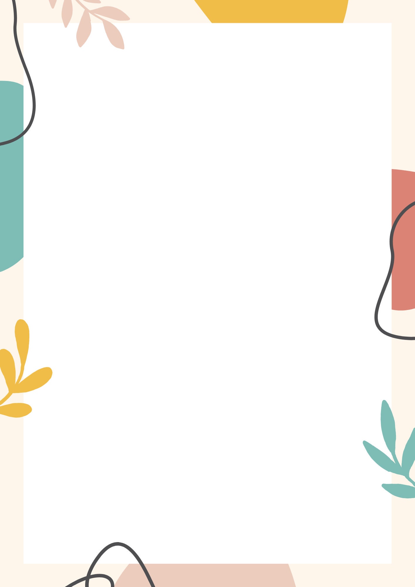 Abstract Colourful Border for Newsletters, Scrapbooks. Etc... - Etsy