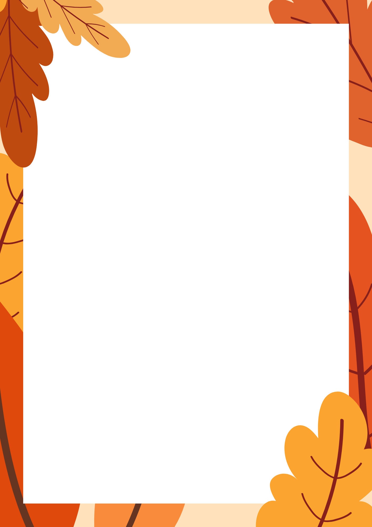 Autumn Fall Border for Newsletters, Scrapbooking, Invitations Etc - Etsy