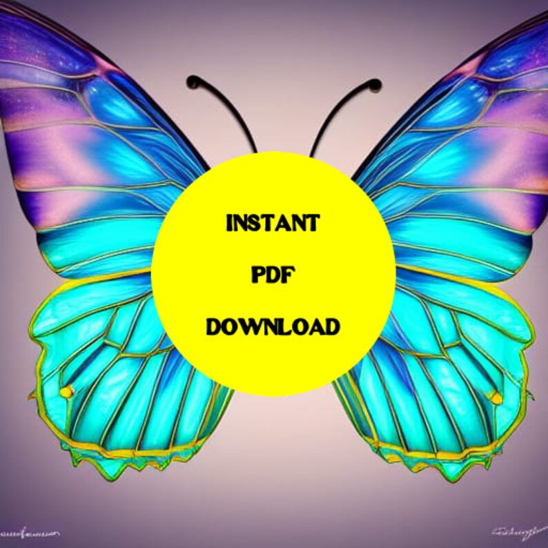 Butterfly Print, Digital Art, Instant Download, Printable, Wall Art ...