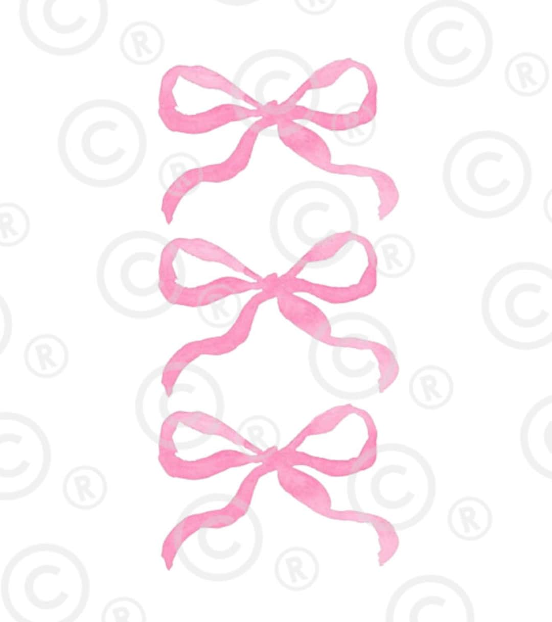 Three Pink Bows PNG and SVG Files - Etsy
