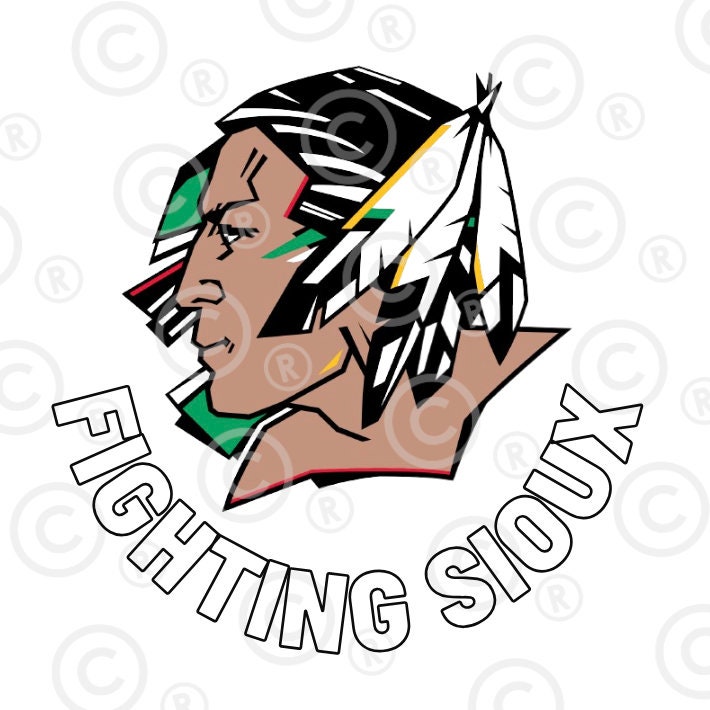 Fighting Sioux PNG and SVG Logo (two Files) Color Logo - Etsy