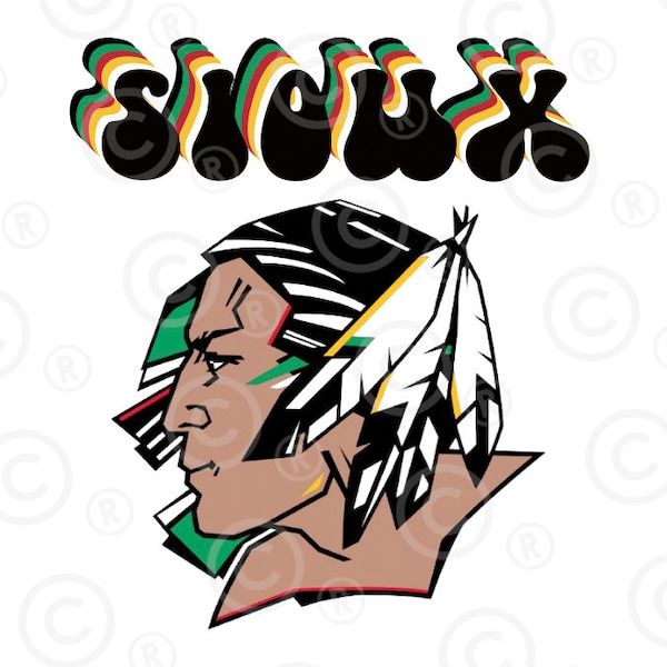 Fighting Sioux Logo - Etsy