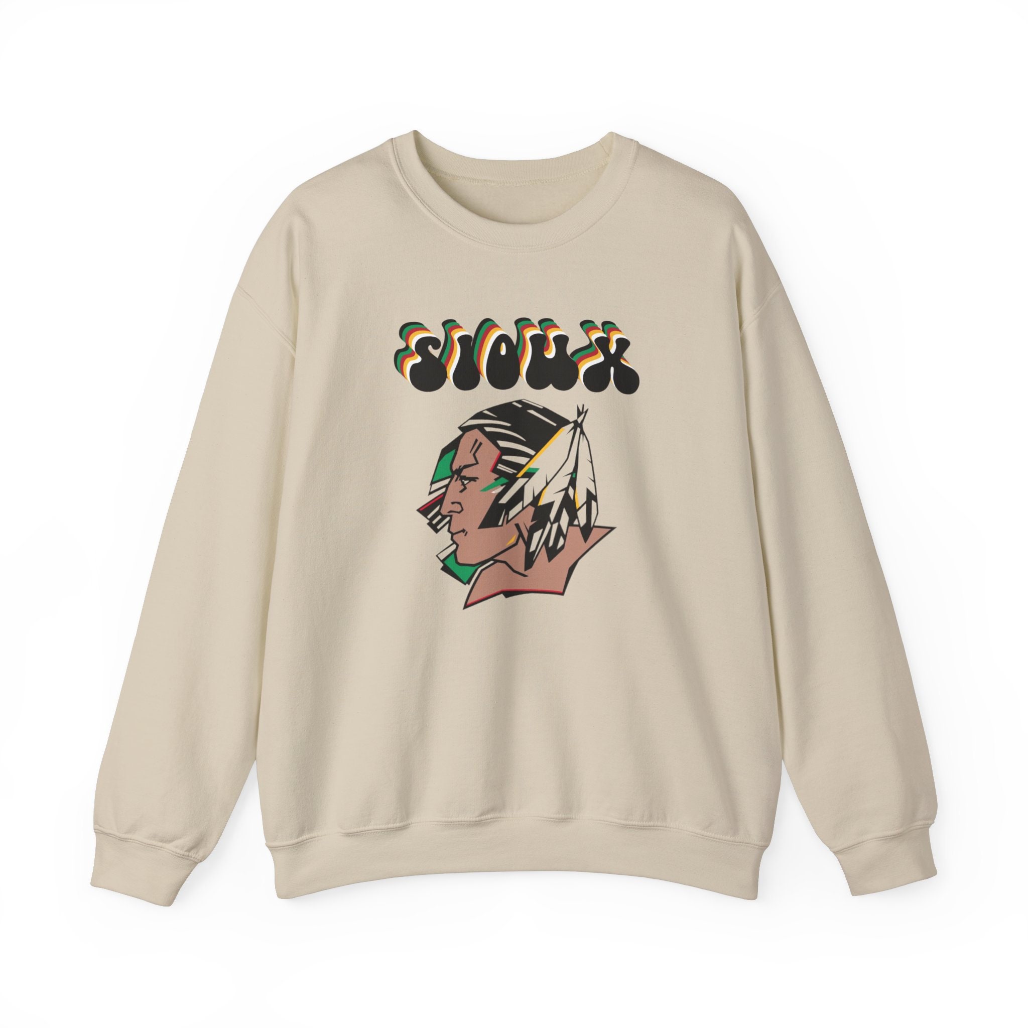 Groovy UND Fighting Sioux Crewneck Sweatshirt - Etsy