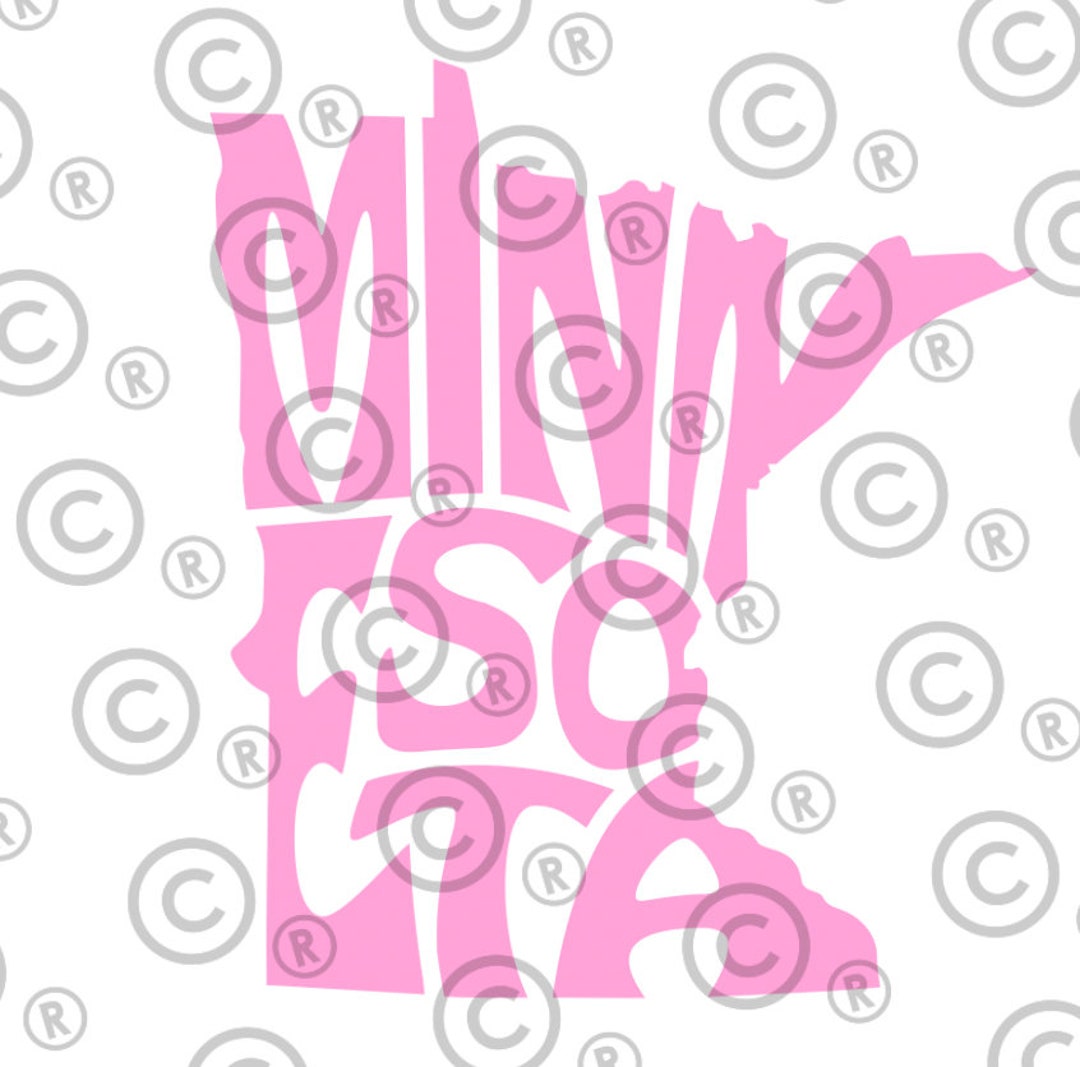 Pink Minnesota SVG - Etsy