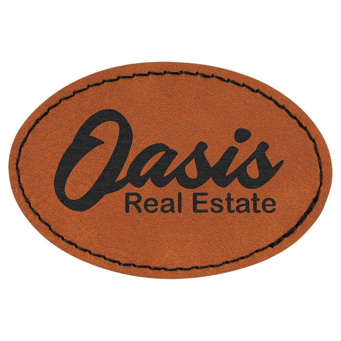 Blank Leather Hat Patches, Oval Laserable Leatherette Patch With ...