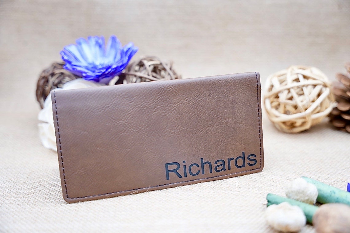 Custom Checkbook Covers, Customized Leather Check Book Holder ...