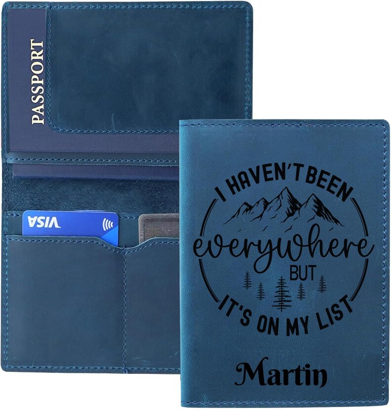 Personalized Leather Passport Cover, Passport Wallet, Genuine Leather ...