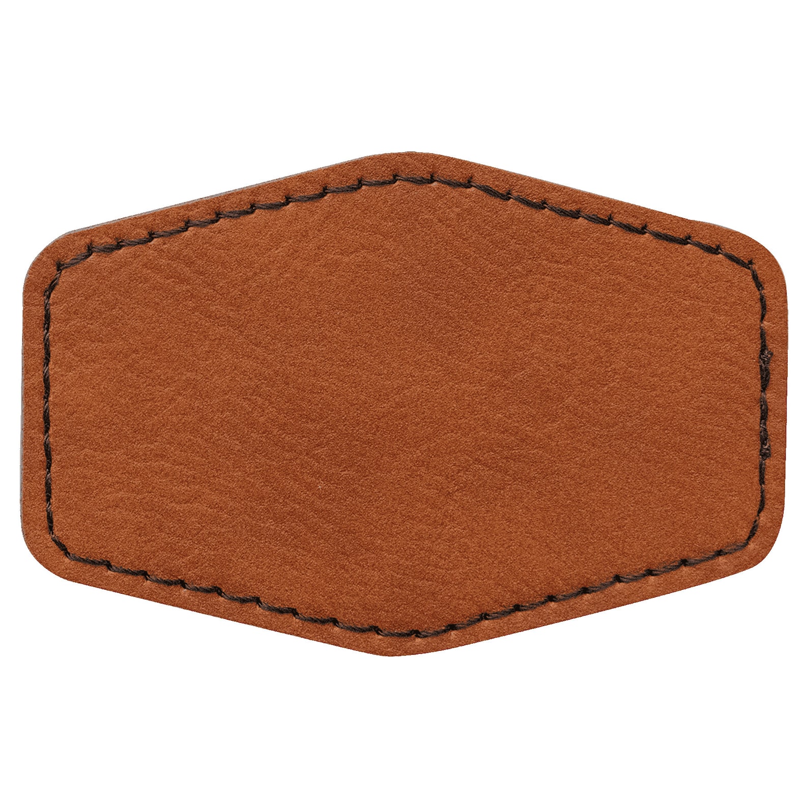 Blank Leather Hat Patches, Haxagon Laserable Leatherette Patch With ...