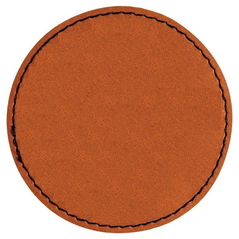 Blank Leather Hat Patches, Round Laserable Leatherette Patch With ...