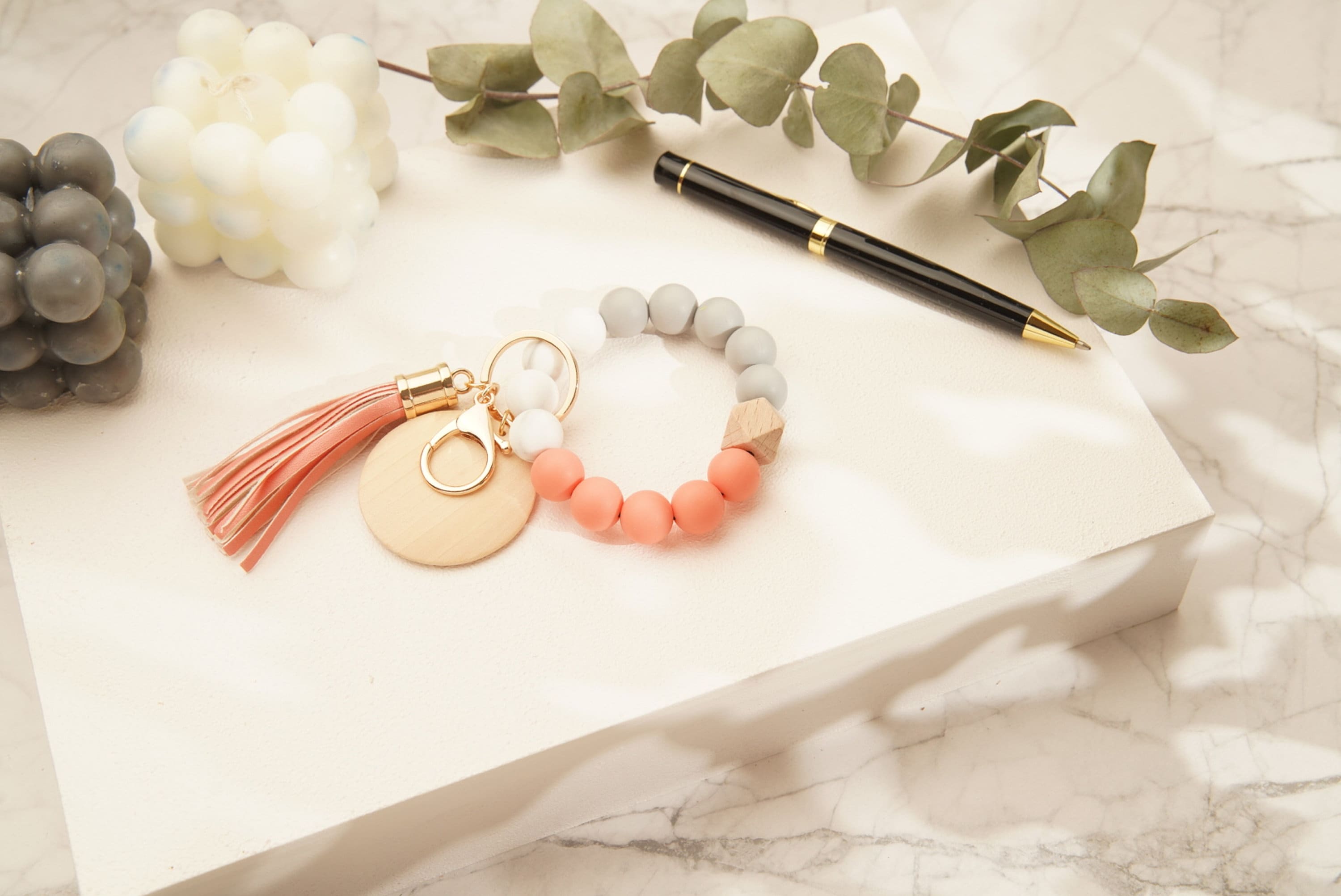 Keychain With Wristlet Bangle Bracelet, Keyring Bangle, Key Holder ...