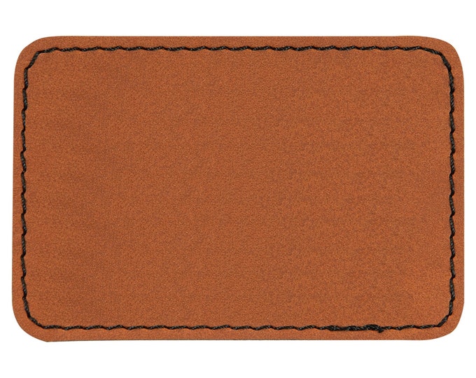 Set of 10 Blank Rawhide Laserable Leatherette Round Patch With Adhesive ...