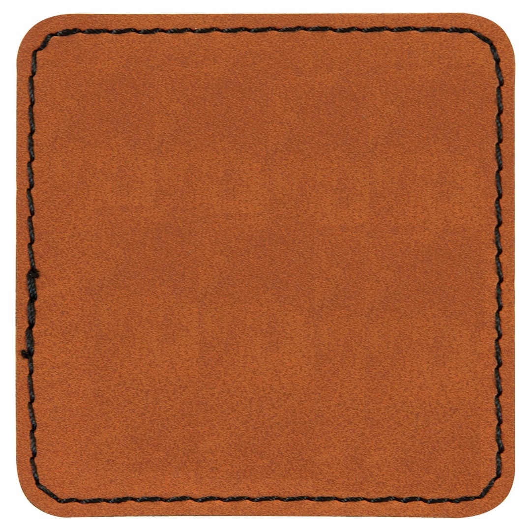 Blank Leather Hat Patches, Square Laserable Leatherette Patch With ...