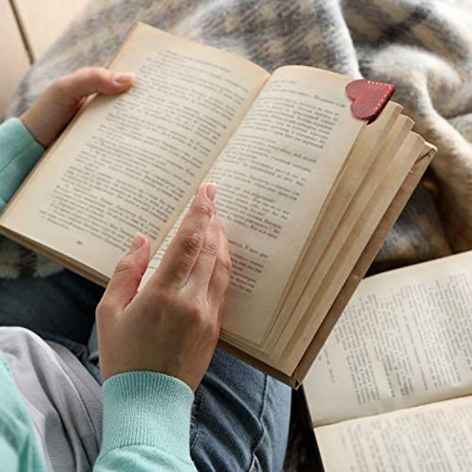 Personalized Premium Leather Heart Bookmarkcustom Bookmark - Etsy