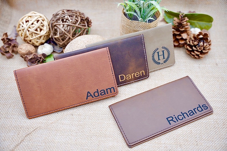 Custom Checkbook Covers Customized Leather Check Book Holder - Etsy