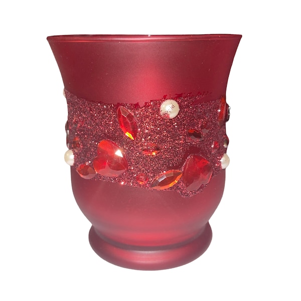 Red Hurricane Candle Holder - Etsy