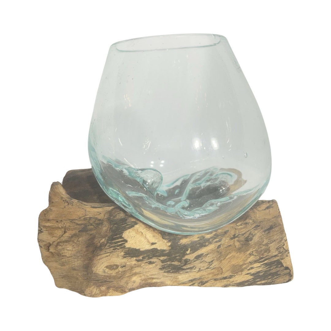 Slump Bowl on Driftwood - Q - Etsy UK