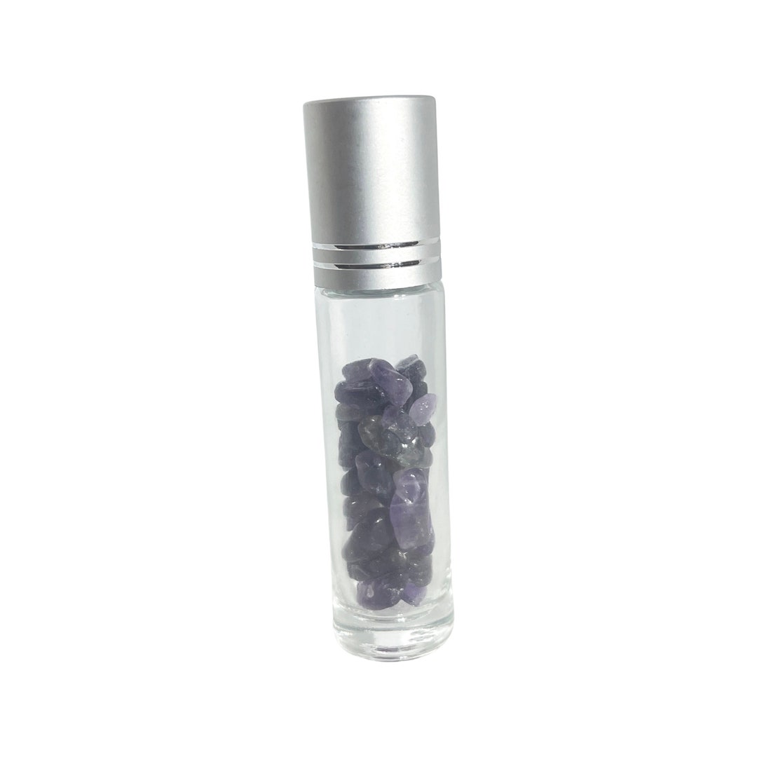 Crystal Chip Roller Bottle - Essential Oil/perfume Bottle - Amethyst - Etsy
