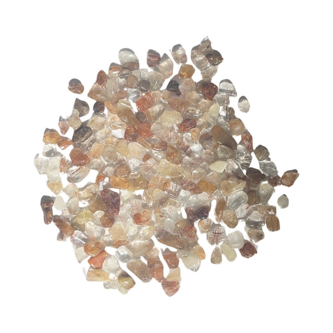 Angel Hair, Golden Rutilated Quartz Chips - 50grams - High Quality - Etsy