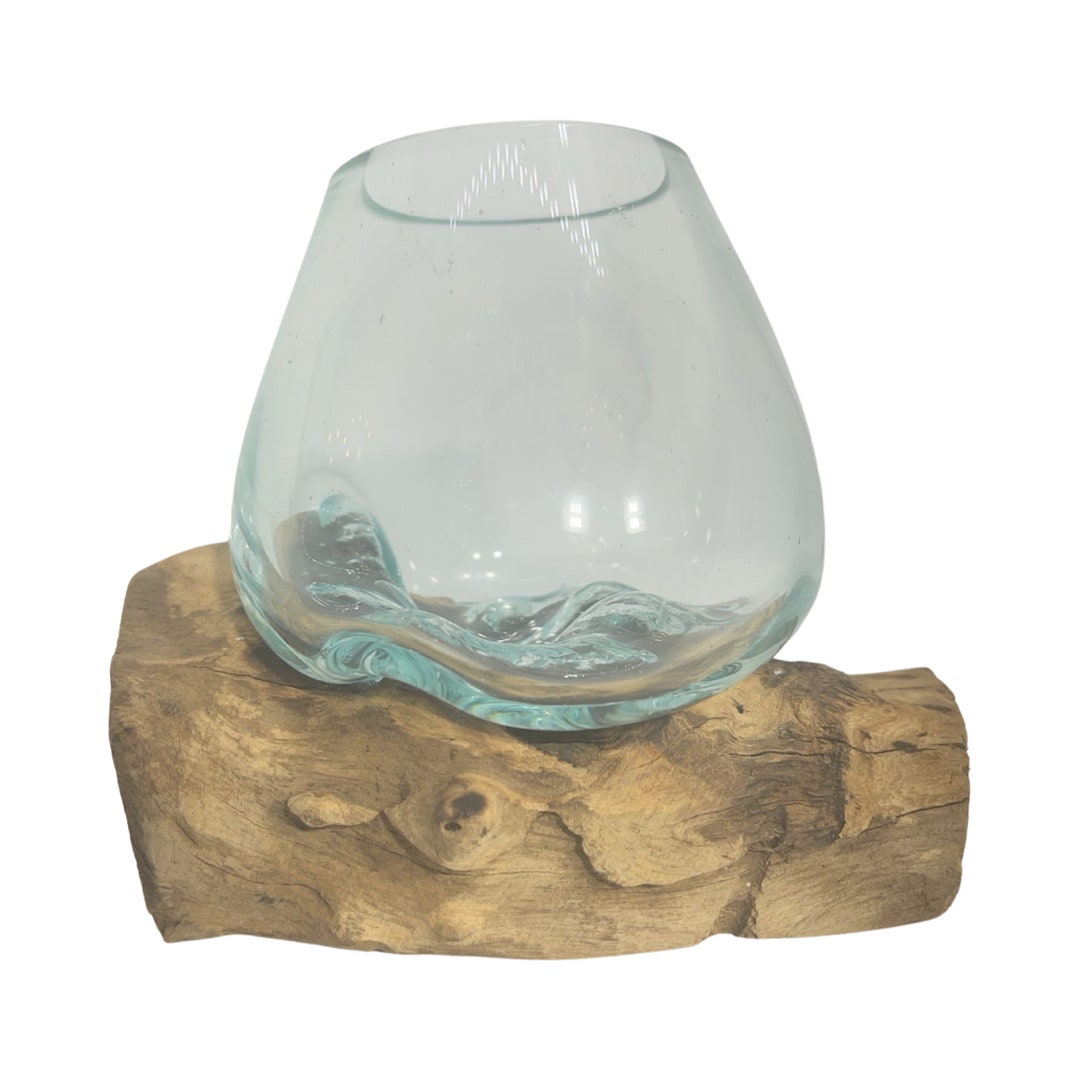 Slump Bowl on Driftwood - S - Etsy Australia