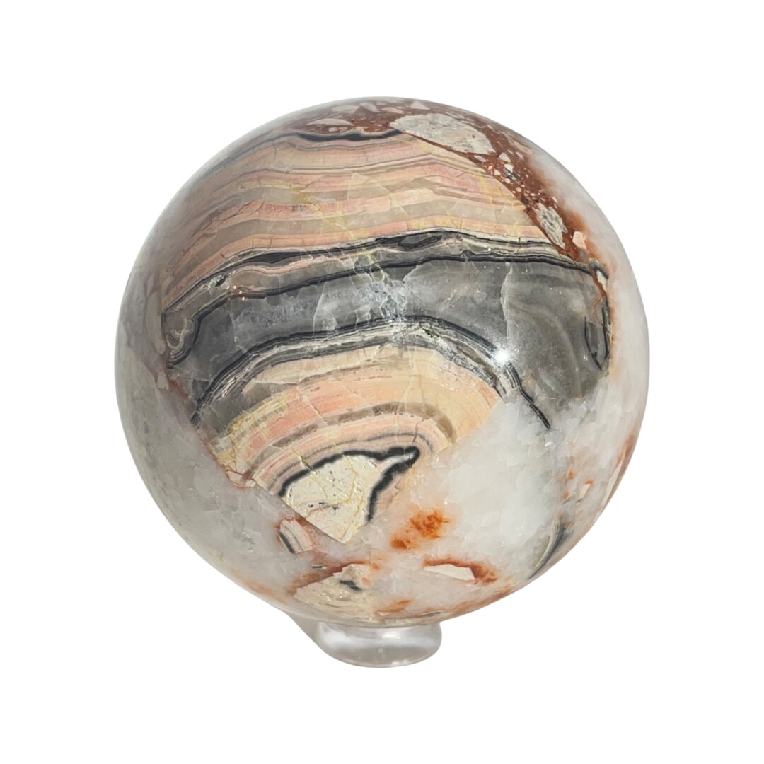 Red Agate Banded Sphere - Stand Included - A - Etsy