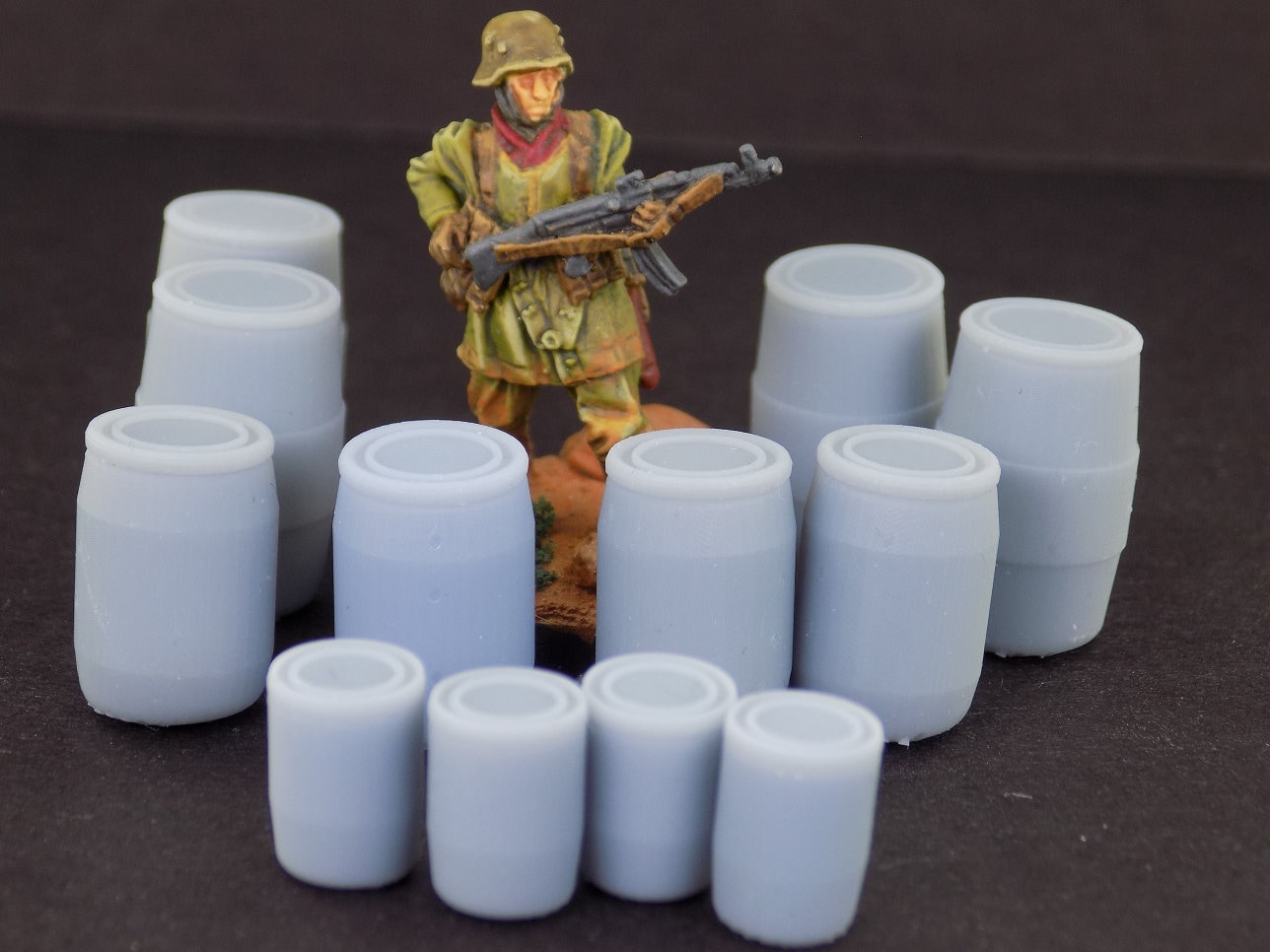 Complete Set of Modern Barrels, 3d Printed Tabletop Terrain, 28mm/35mm ...