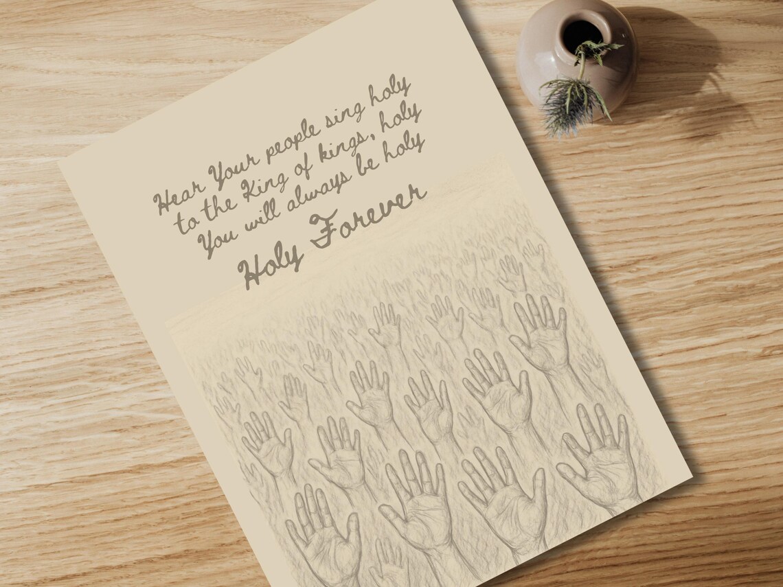 Holy Forever Lyrics Print: Chris Tomlin Song, Worship Art (digital ...