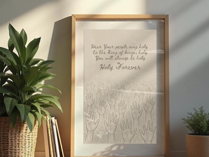 Holy Forever Lyrics Print: Chris Tomlin Song, Worship Art (digital ...