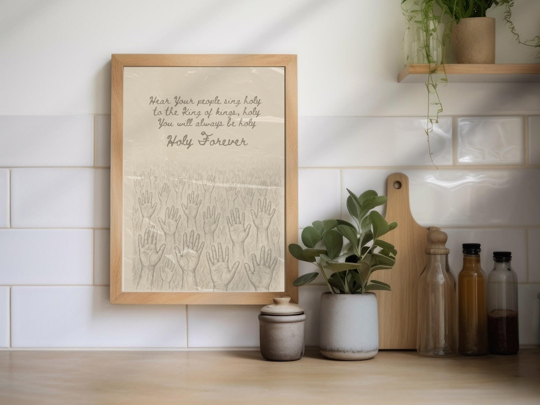 Holy Forever Lyrics Print: Chris Tomlin Song, Worship Art (digital ...