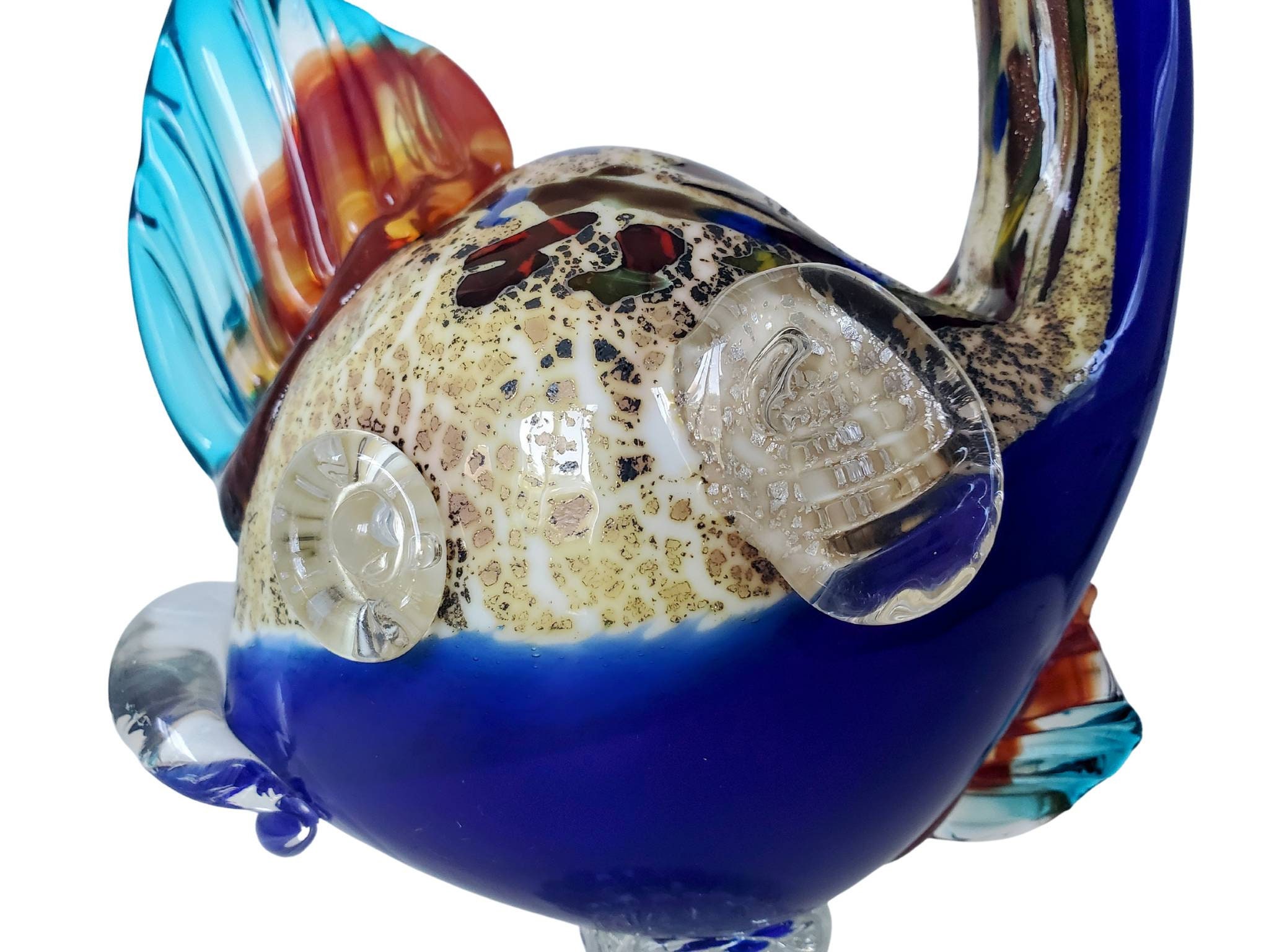 Rare Murano Avem Art Glass Fish Statue Figurine Fused Glass - Etsy