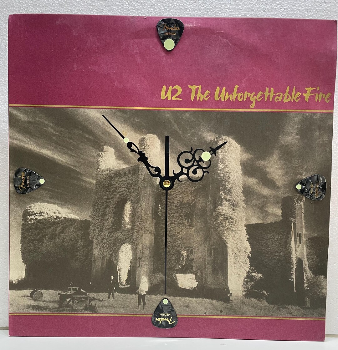 U2 Unforgettable Fire 33 Rpm Original Record Album Up-cycled Wall Clock ...