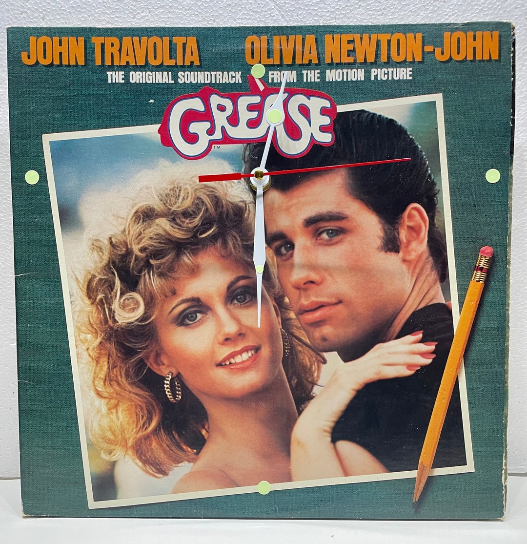 Grease Original Movie Soundtrack Vinyl Record Sleeve Upcycled Wall ...