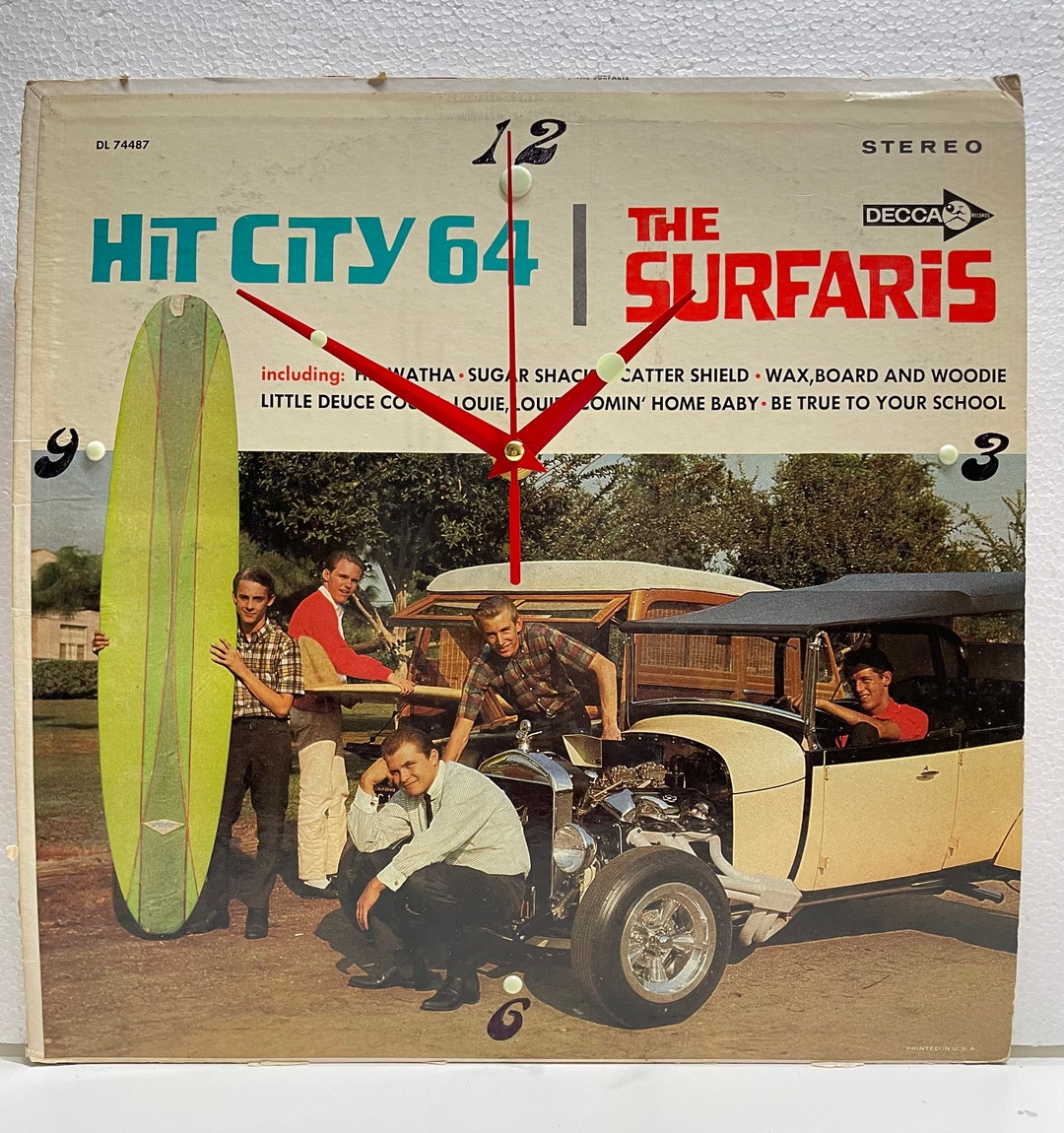 Safaris Hit City 64 Original Record Album Wall Clock - Etsy