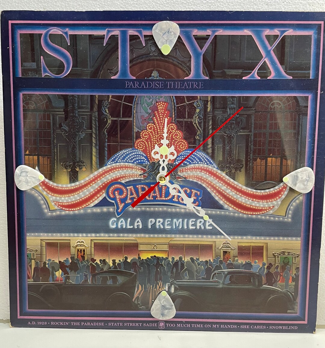 STYX Paradise Theater Wall Clock – 1981 Upcycled Vinyl Record Art ...