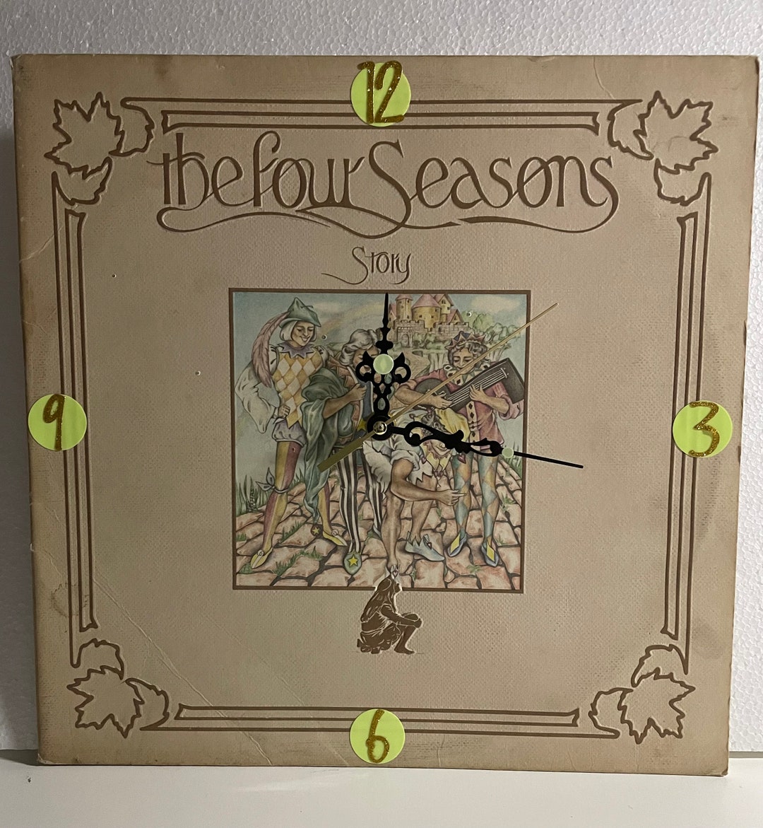 Four Seasons - Story Original Record Album Jacket Up-cycled Wall Clock ...